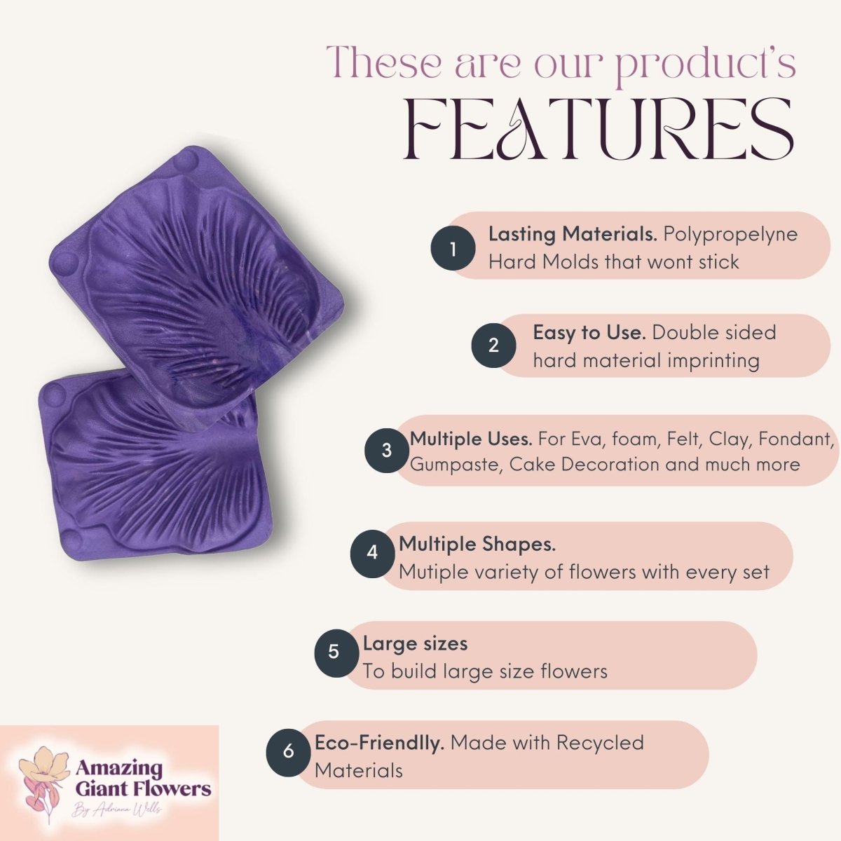 Gladiola Flower Mold - Craft Elegance - amazinggiantflowers