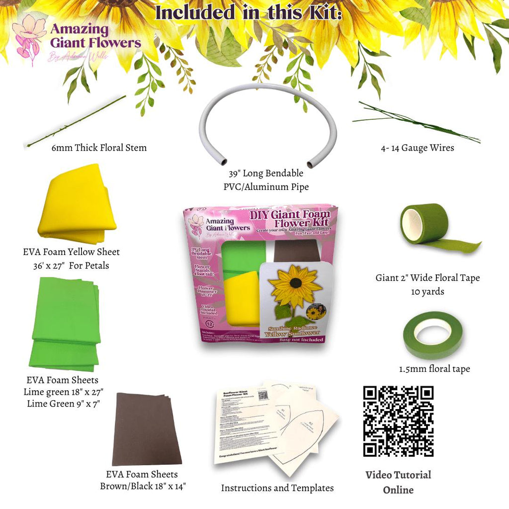 Sunflower Decor- DIY Giant Sunflower Kit | Vibrant & Customizable ...