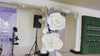 Elegant Church Stage Decor | Giant White Rose Backdrop ...